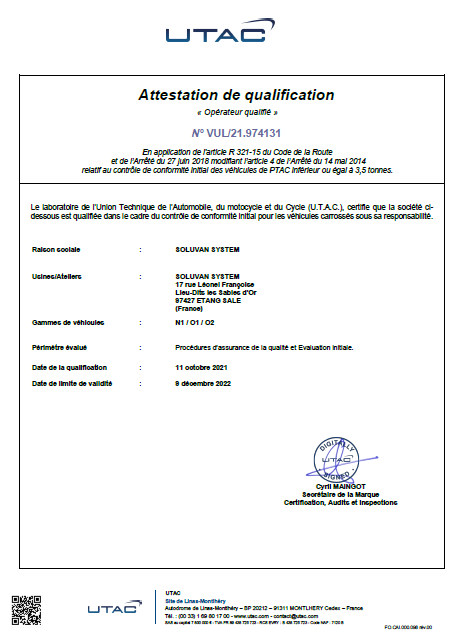 Qualification UTAC 2020 / 2021